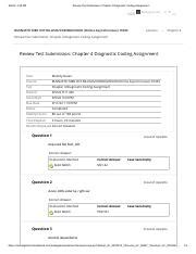 Chapter Diagnostic Coding Assignment Review Course Hero
