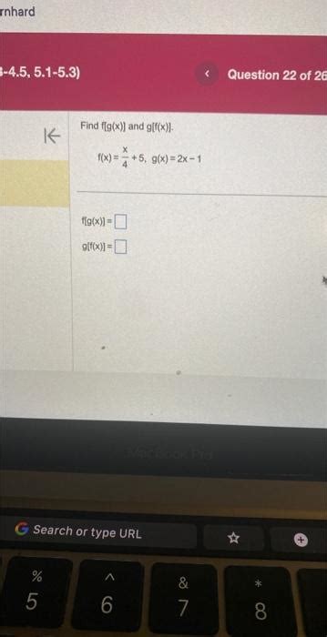 solved find fg x ] and g[f x ] f x 4x 5 g x 2x−1 fg x