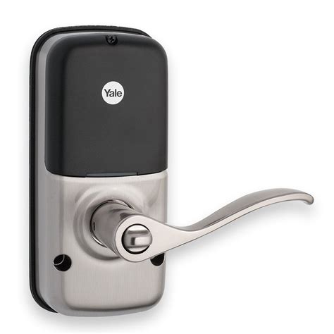 Yale Zigbee Real Living Keyless Touchscreen Lever Lock Satin Nickel Simply Smart 123