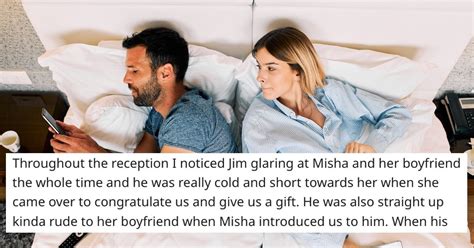 Womans Husband Acts Weird Around Female Bff At Their Wedding So She