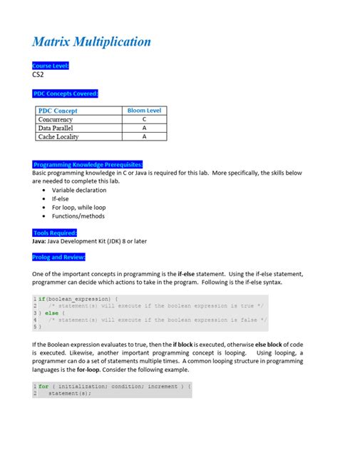 matrix multiplication javan pdf matrix mathematics control flow