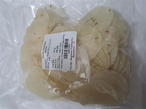 Round 150g Jeera Rice Papad At Best Price In Bengaluru Id 27548932530