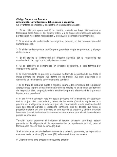 Código General Del Proceso Pdf Ley Pública Gobierno
