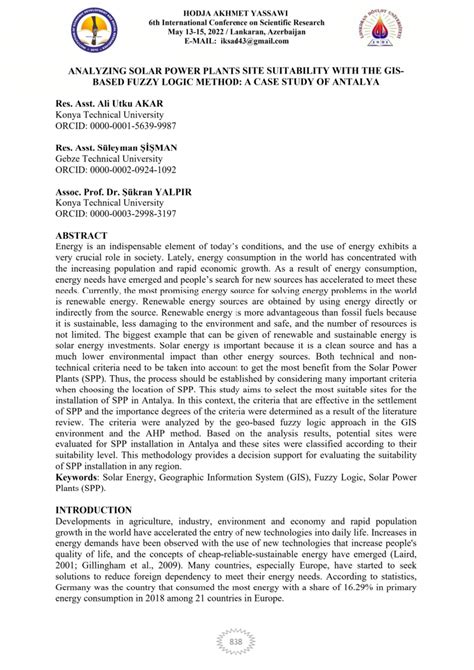 Pdf Analyzing Solar Power Plants Site Suitability With The Gis Based Fuzzy Logic Method A