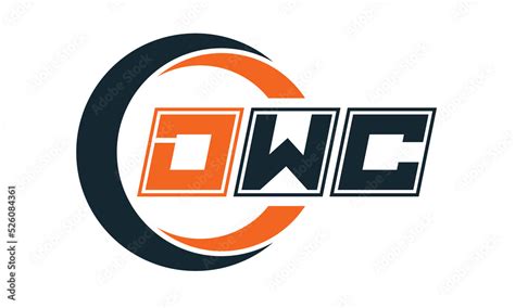 Dwc Three Letter Circle Logo Design Custom Font Logo Vector Template Abstract Logo Word