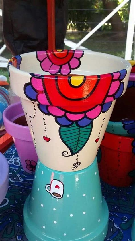 Macetas Pintadas A Mano Nro Painted Clay Pots Painted Flower Pots Hand Painted Ceramics