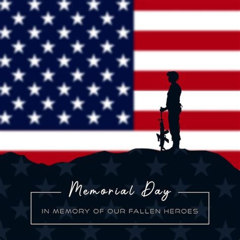 Premium Vector Memorial Day In Memory Of