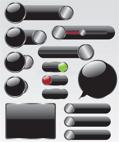 Light Web Ui Elements Design Gray Stock Vector Illustration Of