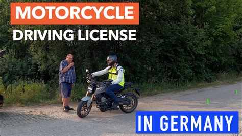 German Motorcycle Driving Licence Practical Exam Youtube