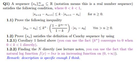 Solved Definition 1 Subsequence Let N 1 Be A Sequence