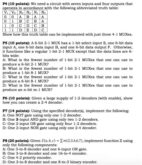 Truth Table Of 2 To 4 Decoder