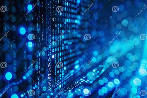 Display Of Binary Numbers On Monitor Visualizing Complex Computations