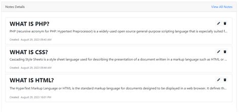Take Note App Using PHP With Source Code SourceCodester