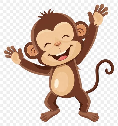 Png Happy Cartoon Monkey Illustration Free Png Rawpixel
