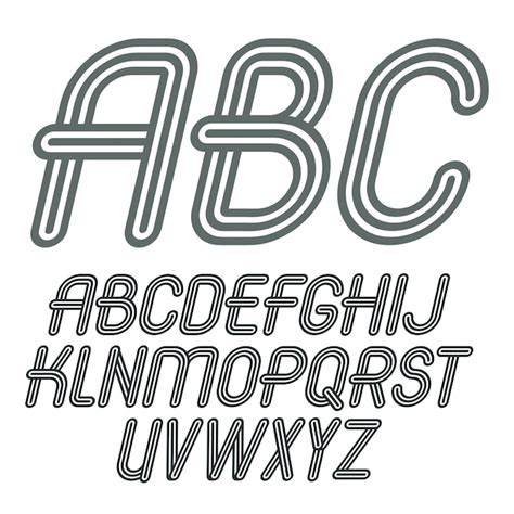 유행 벡터 대문자 알파벳 문자 Abc 격리의 집합입니다 레트로 이탤릭체 글꼴 A에서 Z까지의 스크립트는 로고 생성에 사용할