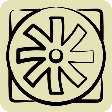 Icon Fan Suitable For Computer Components Symbol Hand Drawn Style Simple Design Editable