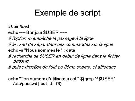 Exemple De Script Bash
