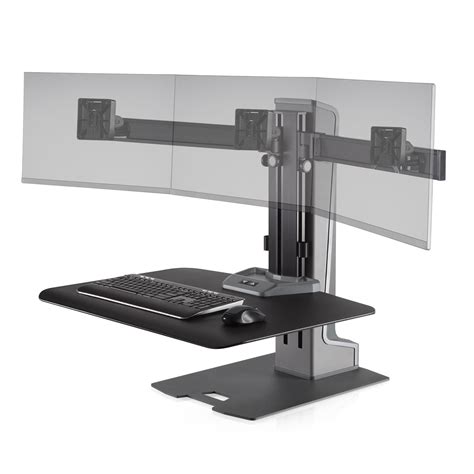 Innovative Winston E Electric Triple Monitor Sit Stand Workstation