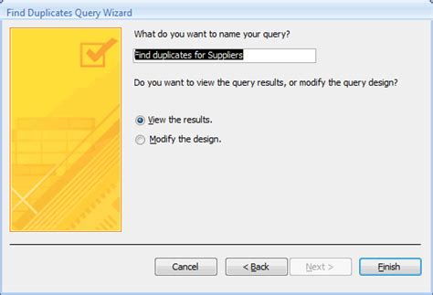 MS Access Use A Query To Find Duplicates