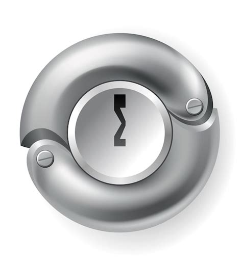 Premium Vector Metal Or Steel Secure Keyhole Element For Door Locks