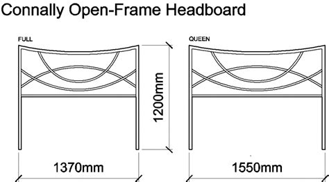 Autocad Download Connally Open Frame Headboard Dwg Drawing Thousands