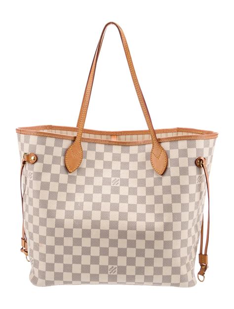 Louis Vuitton Damier Azur Neverfull Wpouch Mm Neutrals Totes