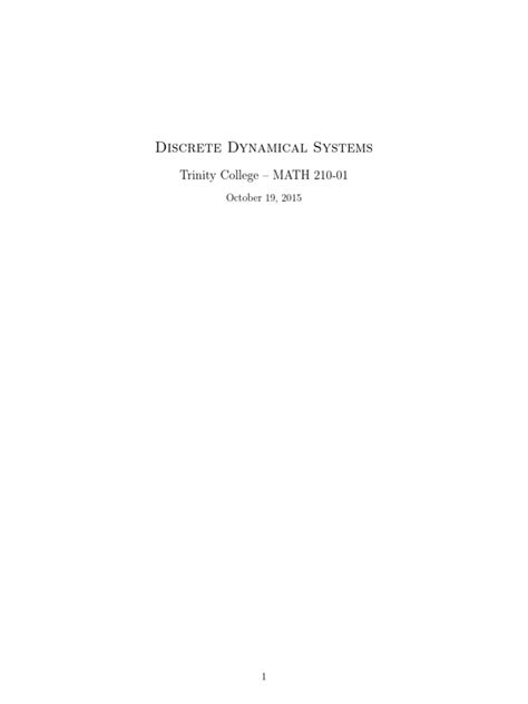 Discretedynamicalsystems Pdf Limit Mathematics Function