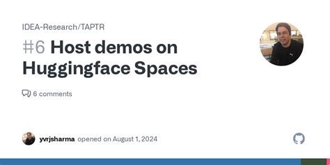 Host Demos On Huggingface Spaces Issue IDEA Research TAPTR GitHub