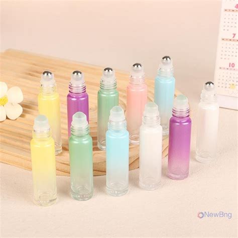 Onew 10ml Portable Frosted Glass Roller Bottles Mini Refillable Roll On
