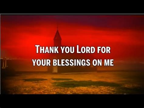 KARAOKE Thank You Lord For Your Blessing On Me YouTube