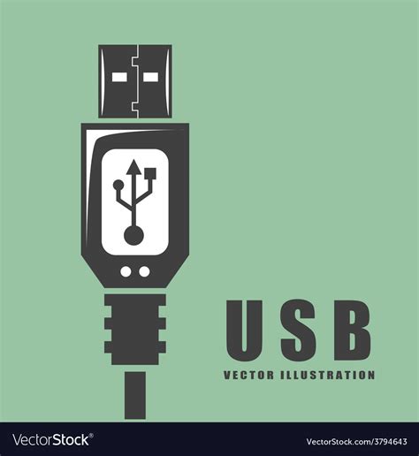 Usb Connection Royalty Free Vector Image VectorStock