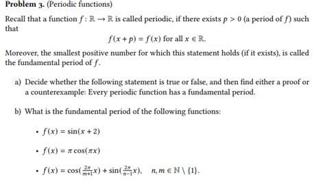 solved problem 3 periodic functions recall that a function