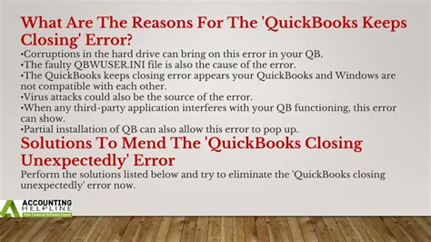 Ppt Eliminate Quickbooks Shutting Down In No Time Powerpoint