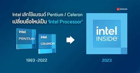 Intel ประกาศเลิกใช้ชื่อ Pentium กับ Celeron รีแบรนด์ใหม่เป็น Intel