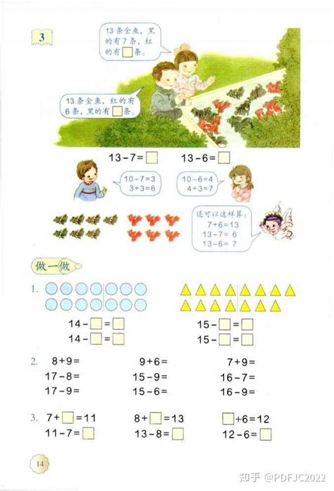 人教部编版小学数学1年级下册下学期电子版教材课本下载资源分享 知乎
