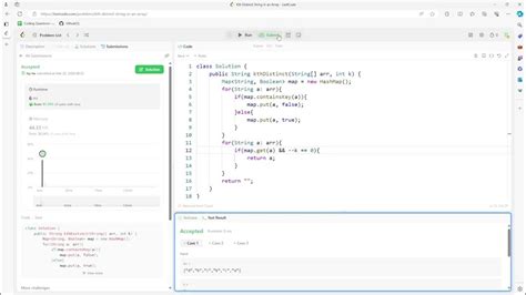 leetcode 2053 kth distinct string in an array java youtube