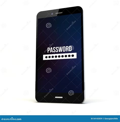 Password Isolated Phone Stock Illustration Illustration Of Mobility 54142839
