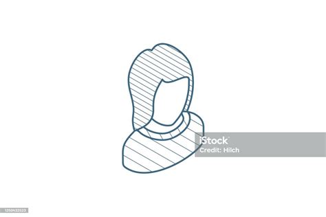 阿凡達 女人等軸測圖示3d 線藝術技術繪圖可編輯描邊向量向量圖形及更多側面像圖片 側面像 一個人 互聯網 Istock