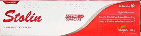 Stolin R Foaming Gel Oral Toothpaste 120gm Packs Of 5 Toothpaste