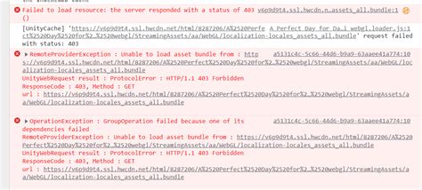failed to load localization s addressables in webgl build unity