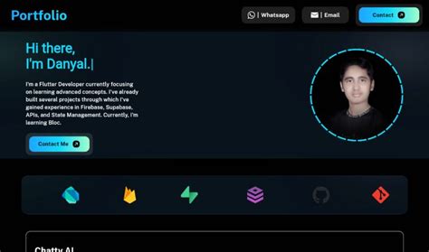 Portfolio Webdevelopment Flutterweb Githubpages Personalbranding Uiux Danyal Yameen