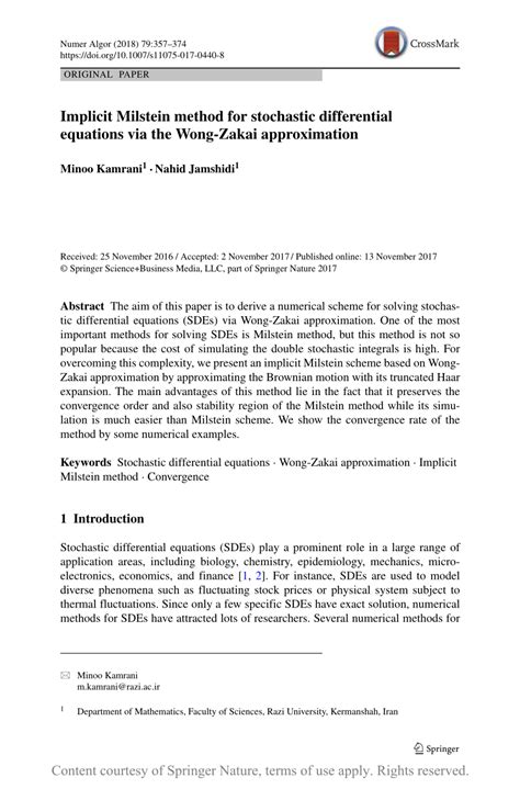 Implicit Milstein Method For Stochastic Differential Equations Via The
