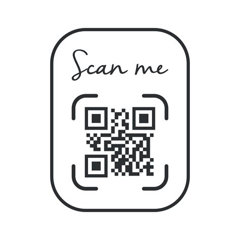 Qr Code For Smartphone Inscription Scan Me With Smartphone Icon Qr