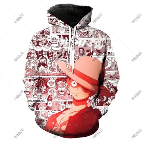 เสื้อกันหนาวลําลอง มีฮู้ด ลายการ์ตูนลูฟี่ One Piece 3d แฟชั่นฤดูใบไม้ร่วง สําหรับผู้ชาย และ