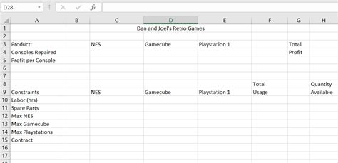 Solved Exercise Develop An Excel Lp Model Of The Chegg