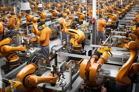 Premium Photo Advanced Assembly Line Technology