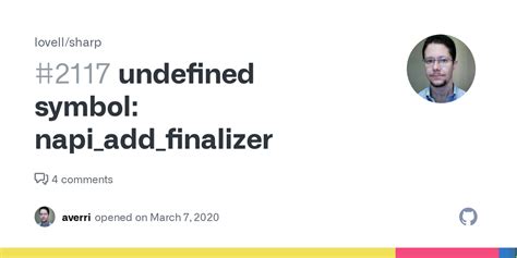 Undefined Symbol Napi Add Finalizer Issue 2117 Lovell Sharp GitHub