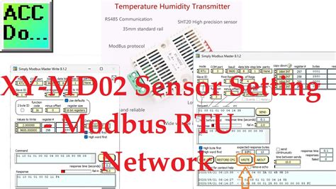XY MD02 Sensor Setting Modbus RTU Network