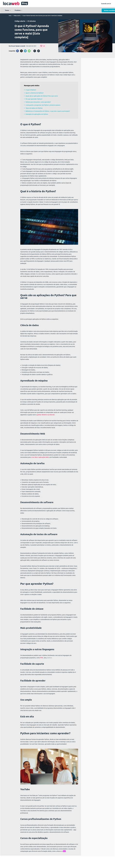 Locaweb Not Cias O Que Python Aprenda Como Funciona Para Que Serve E Mais Guia Completo