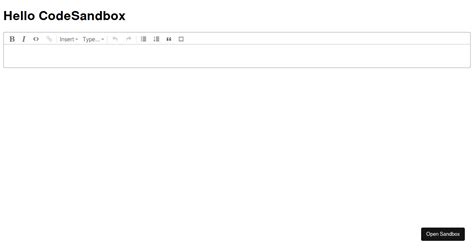 Prosemirror Demo Codesandbox